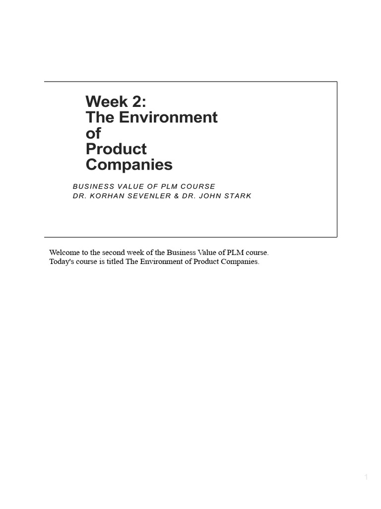 Session 02 - PLM Environment | PDF | Product Lifecycle | Computer Aided ...