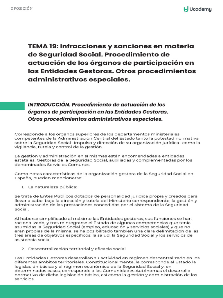 Tema 19. Infracciones y Sanciones en Materia de Seguridad Social | PDF | Derecho penal ...