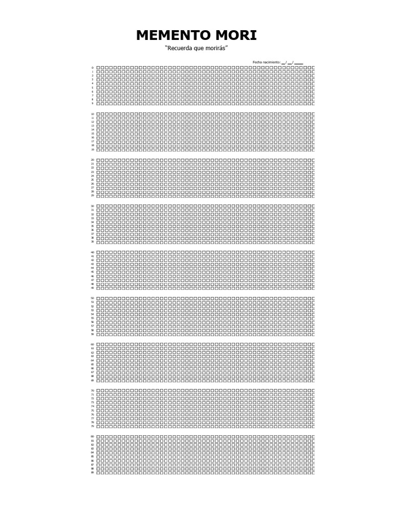 Calendario Memento Mori | PDF