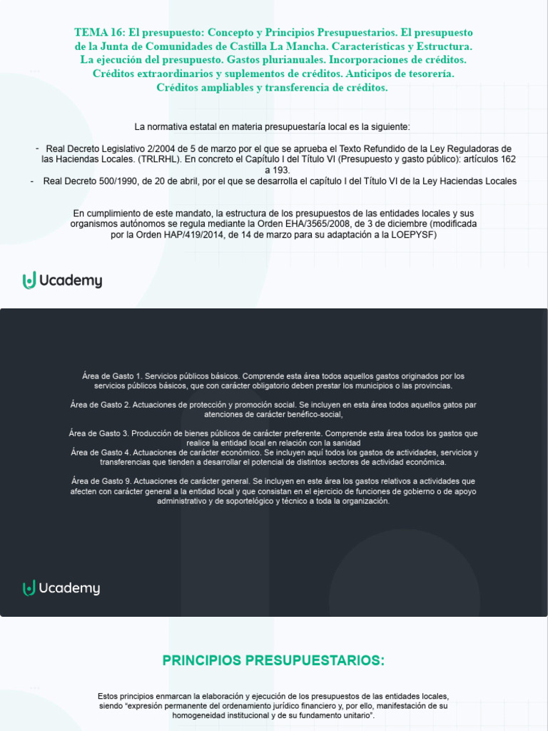Tema 16 El Presupuesto | PDF | Presupuesto | Pagos