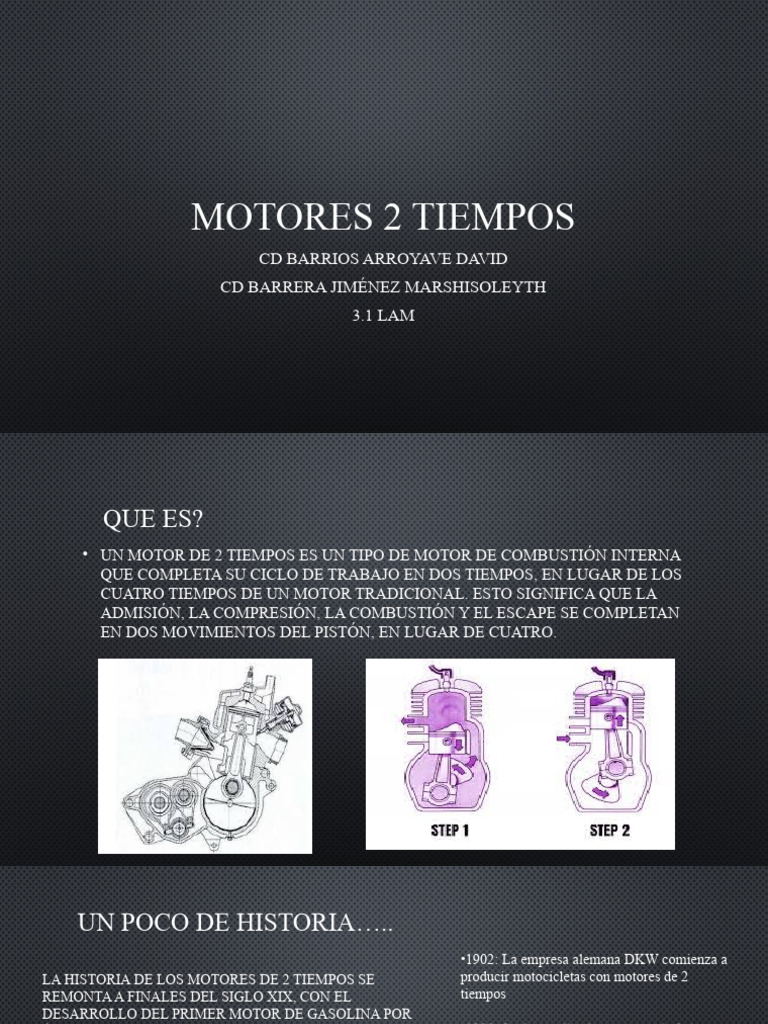 Historia y Funcionamiento de Motores 2T | PDF | Motores | Pistón