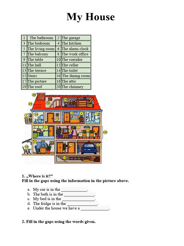 My House Activity | PDF