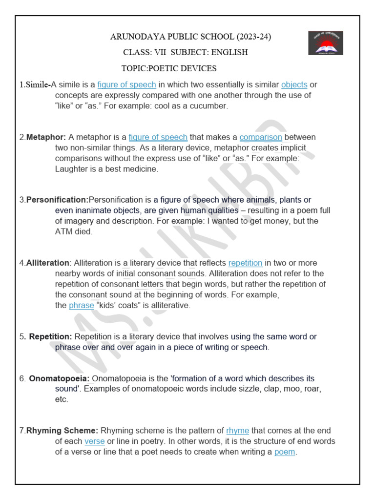 poetic device | PDF