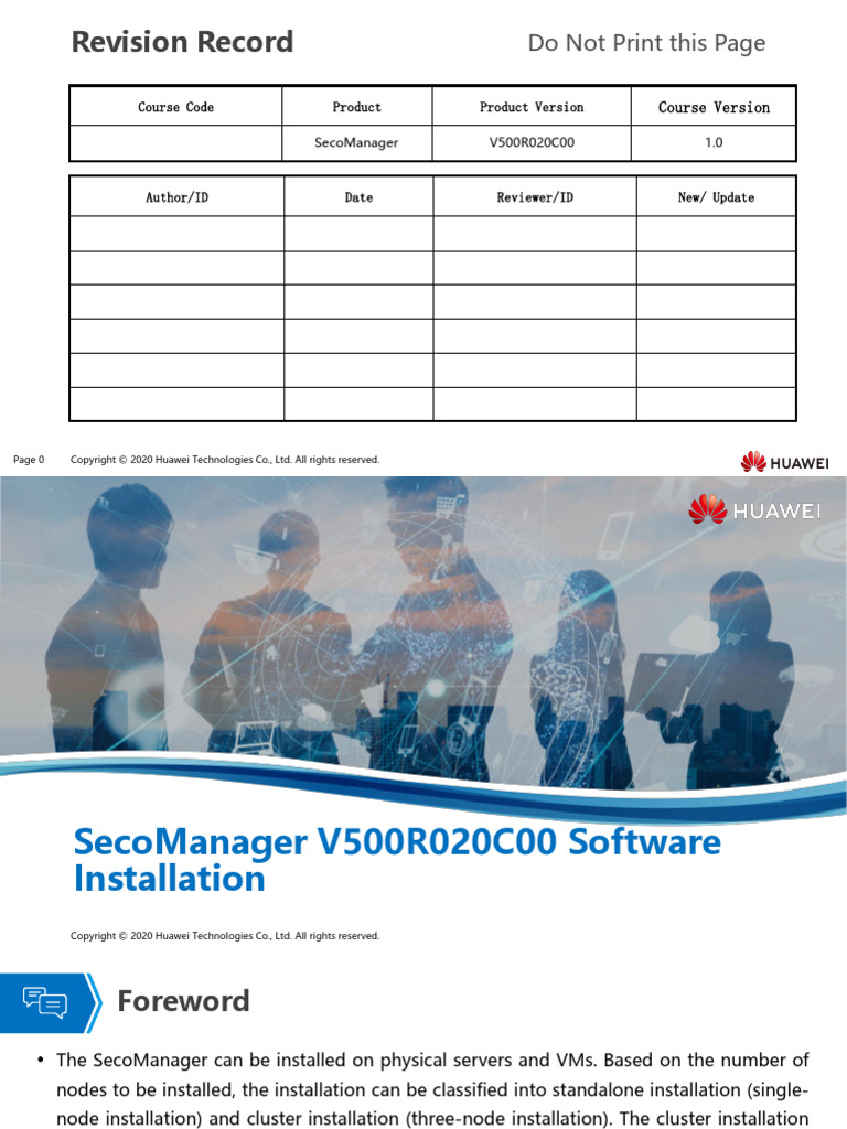 SecoManager V500R020C00 Software Installation | PDF | Computer Network ...