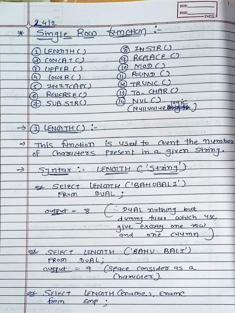 sql_notes_from_Single_Row_Function | PDF