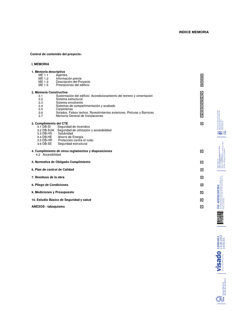 0.1-Indice Memoria | PDF