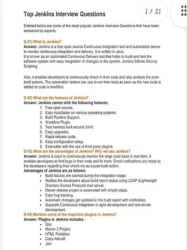 Jenkins Interview QA | PDF