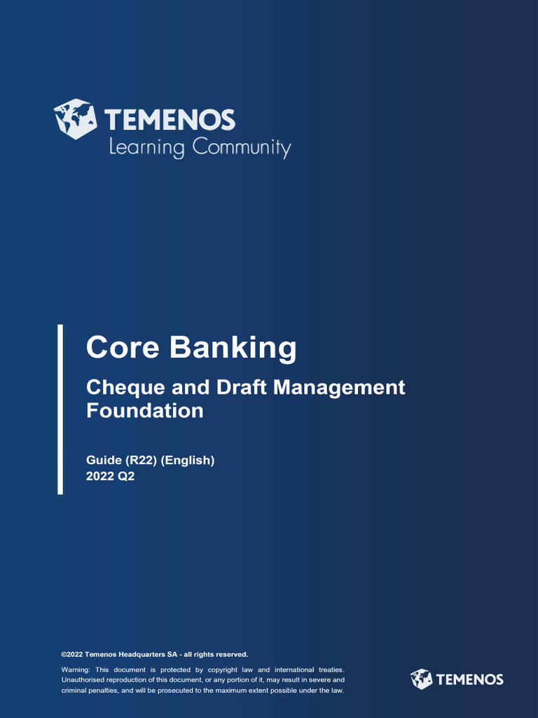 1 - Transact Cheque and Draft Management Foundation (R22) | PDF ... 1 - Transact Cheque and Draft Management Foundation (R22) | PDF ...