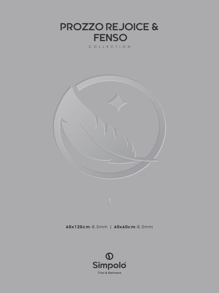 008 Prozzo Rejoice & Fenso Collection Simpolo | PDF | Detergent | Tile