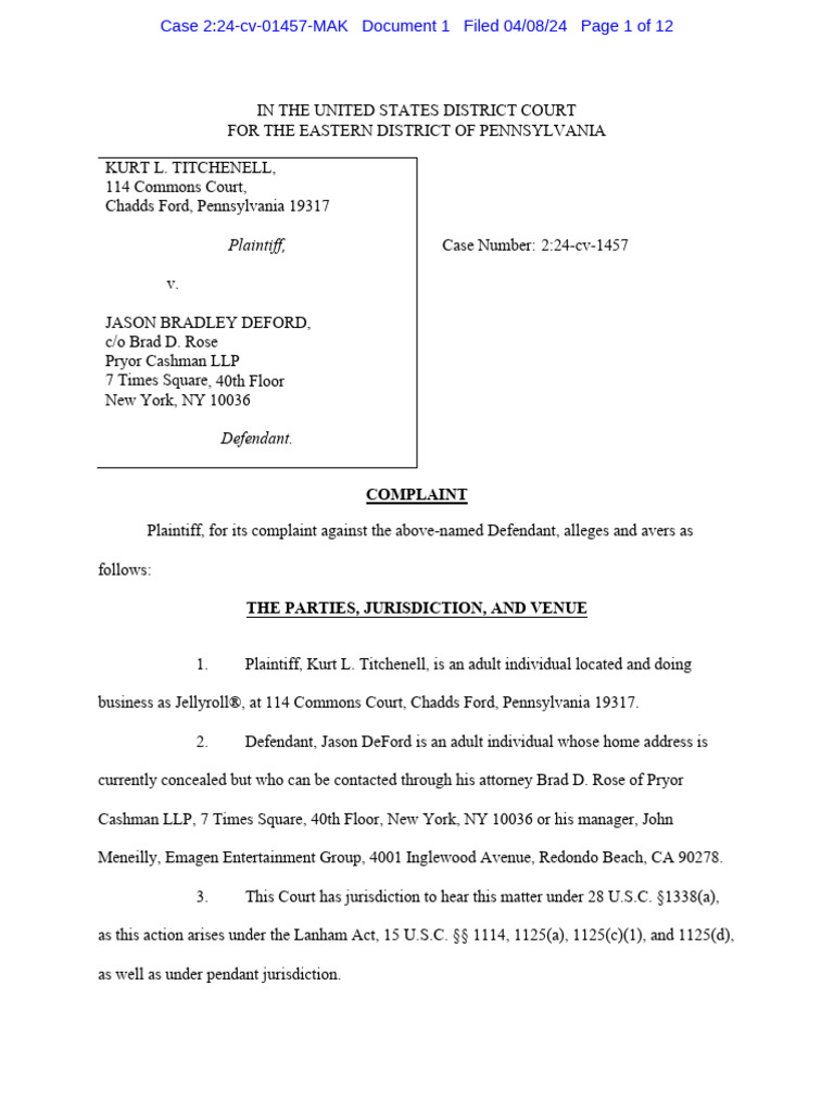 Jelly Roll/Jellyroll Trademark Case | PDF | Trademark | Lanham Act