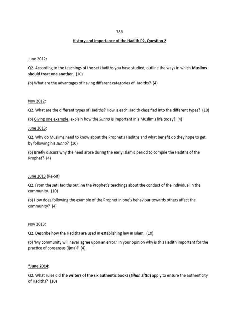 Understanding Hadith: Types and Importance | PDF | Hadith | Quran