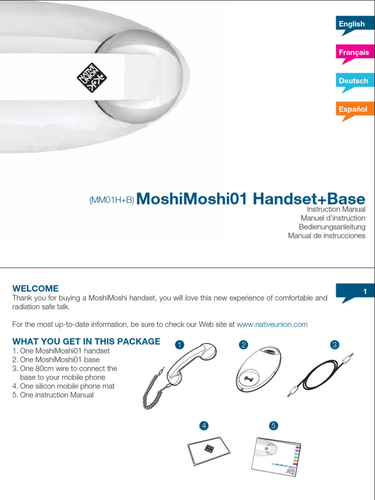 Manual NU Moshi Moshi Retro | PDF | Mobile Phones | Electricity