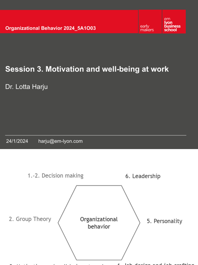 OB 3 Motivation and Well-Being | PDF | Motivational | Motivation