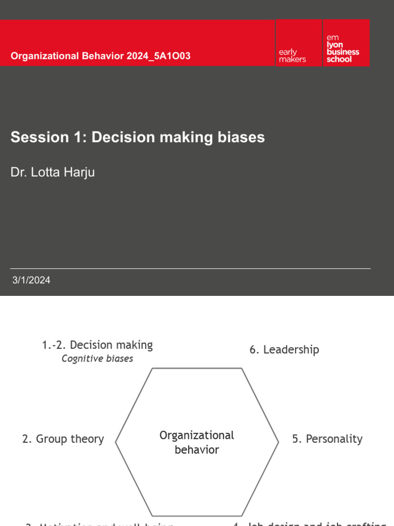 OB_1_Decision_making | PDF | Decision Making | Heuristic