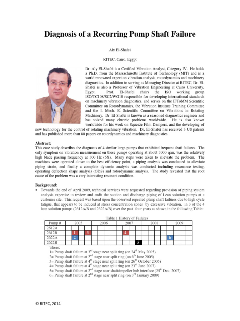 Pump Shaft Failure Analysis | PDF | Pump | Classical Mechanics
