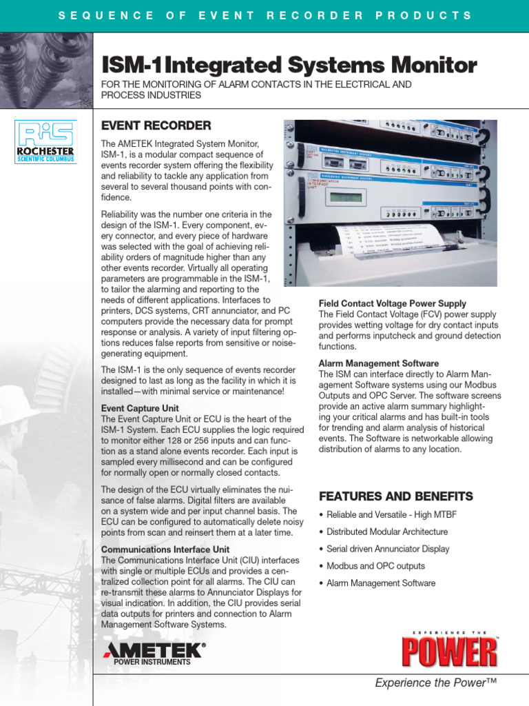 ISM 1 Distributed Data Sheet | PDF | Power Supply | Computer Engineering