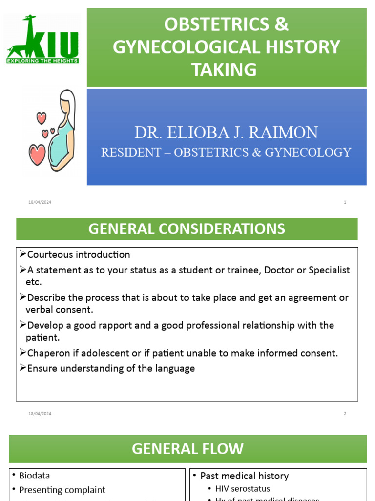 Obstetrics History Taking Dr. Elioba | PDF | Pregnancy | Childbirth