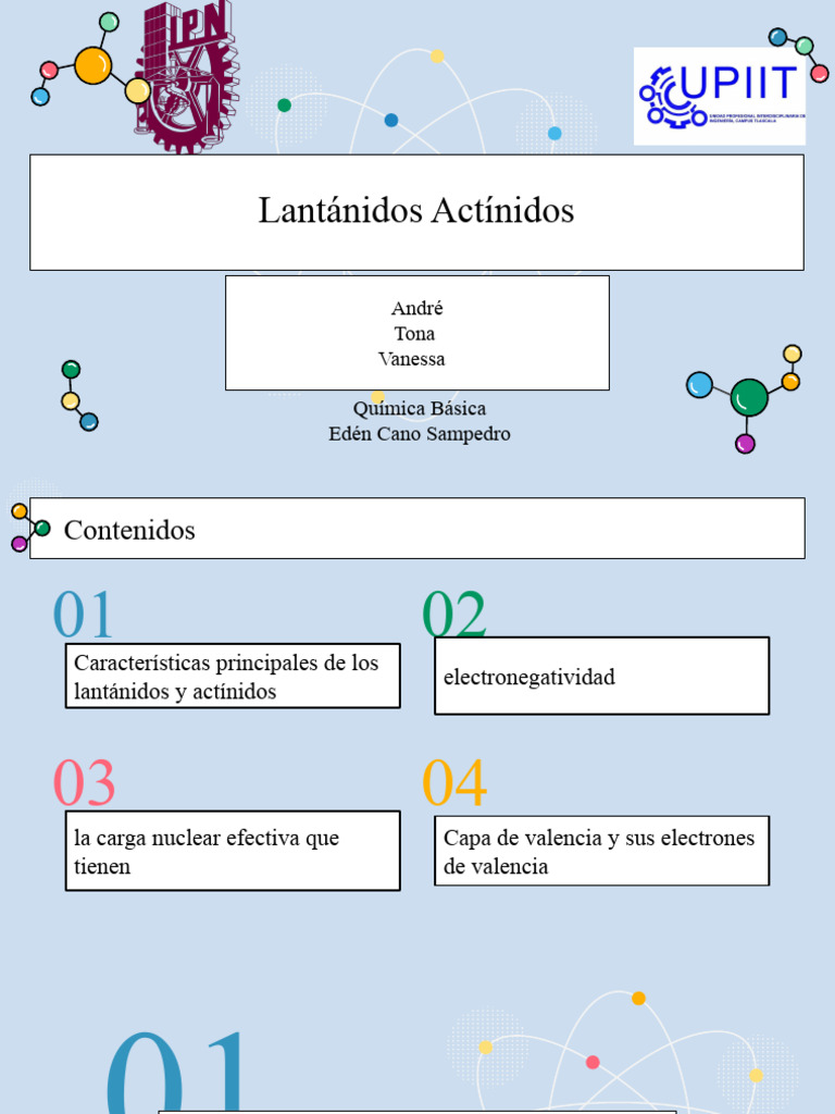 Actínidos y Lantánidos | PDF | Actínido | Lantánido
