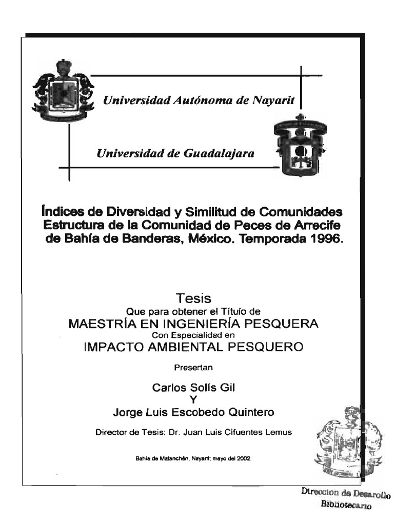 2002 Indices de Diversidad y Similitud de Comunidades Estructura de La ... 2002 Indices de Diversidad y Similitud de Comunidades Estructura de La ...