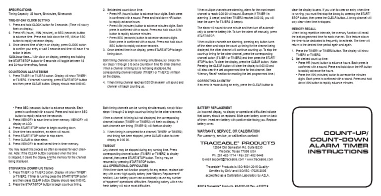 Manual Timer | PDF | Clock | Timer