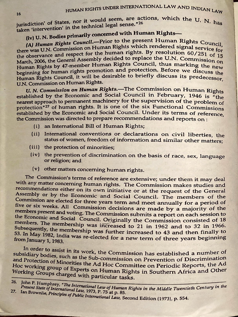 Commission and Human Rights Council | PDF