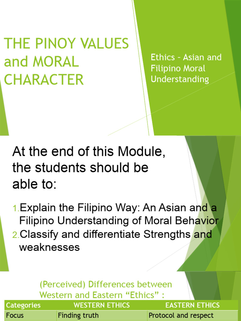 Asian Filipino Moral Character and Values 2nd Sem 2023 2024 | PDF ...