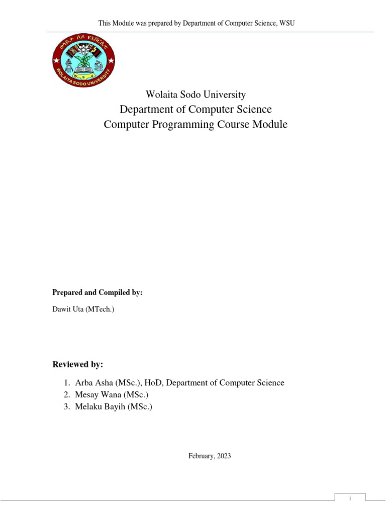 Computer Programming Module Pdf Programming Computer Program 6316