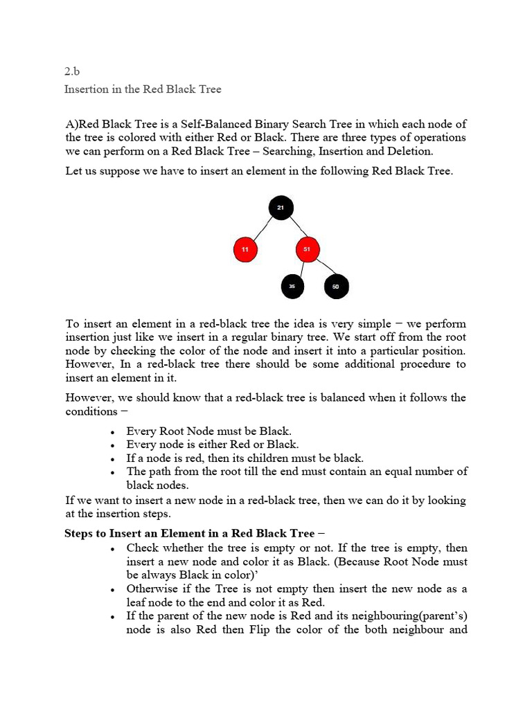 Insertion in The Red Black Tree New | PDF | Algorithms | Algorithms And Data Structures