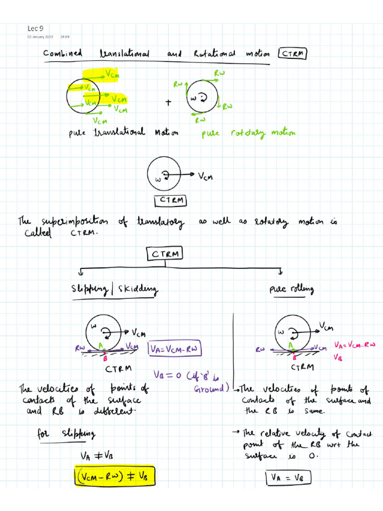 Rolling Motion 2 | PDF