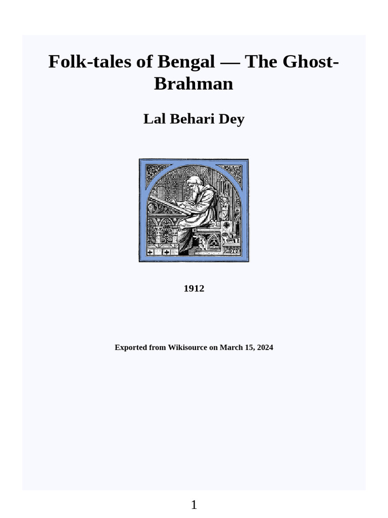 The Ghost-Brahman: A Bengali Tale | PDF