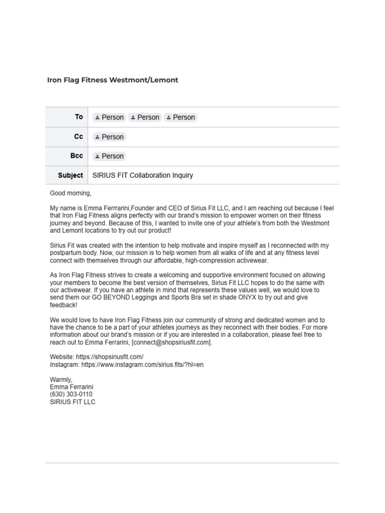 pitch letter-female athletes 1 | PDF