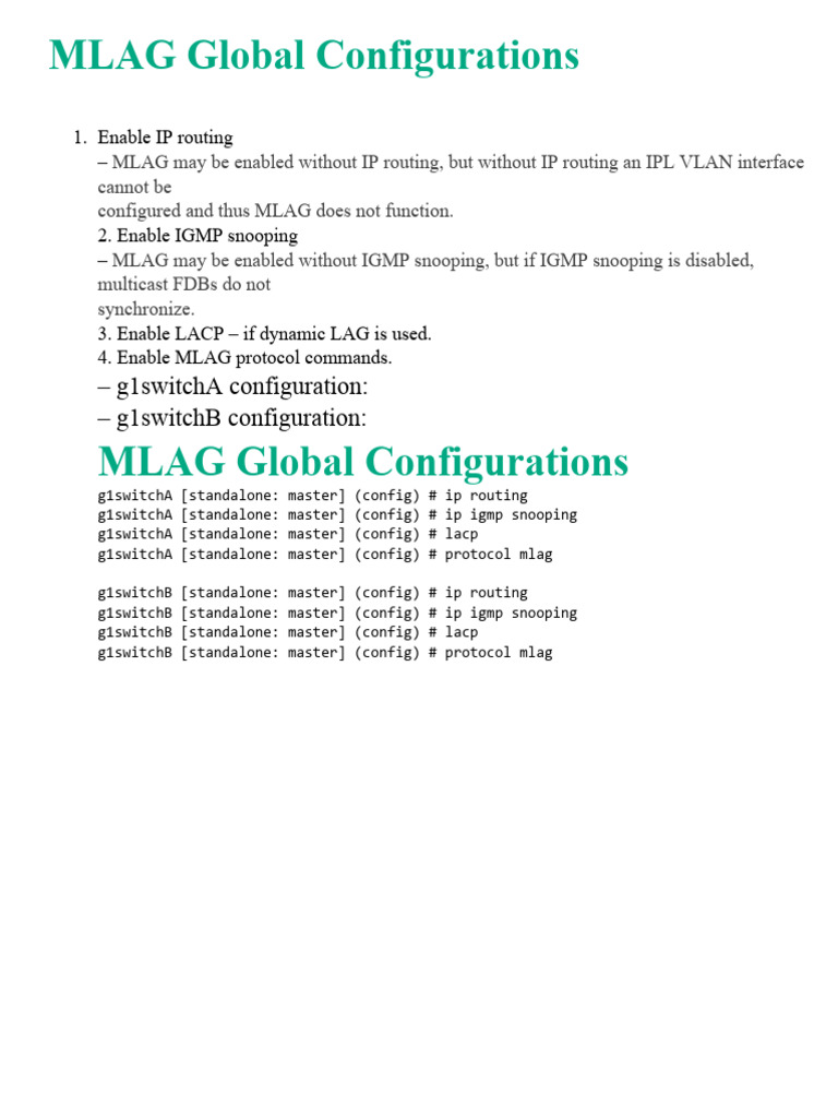 Mellanox MLAG Configuration | PDF | Network Switch | Communications ...