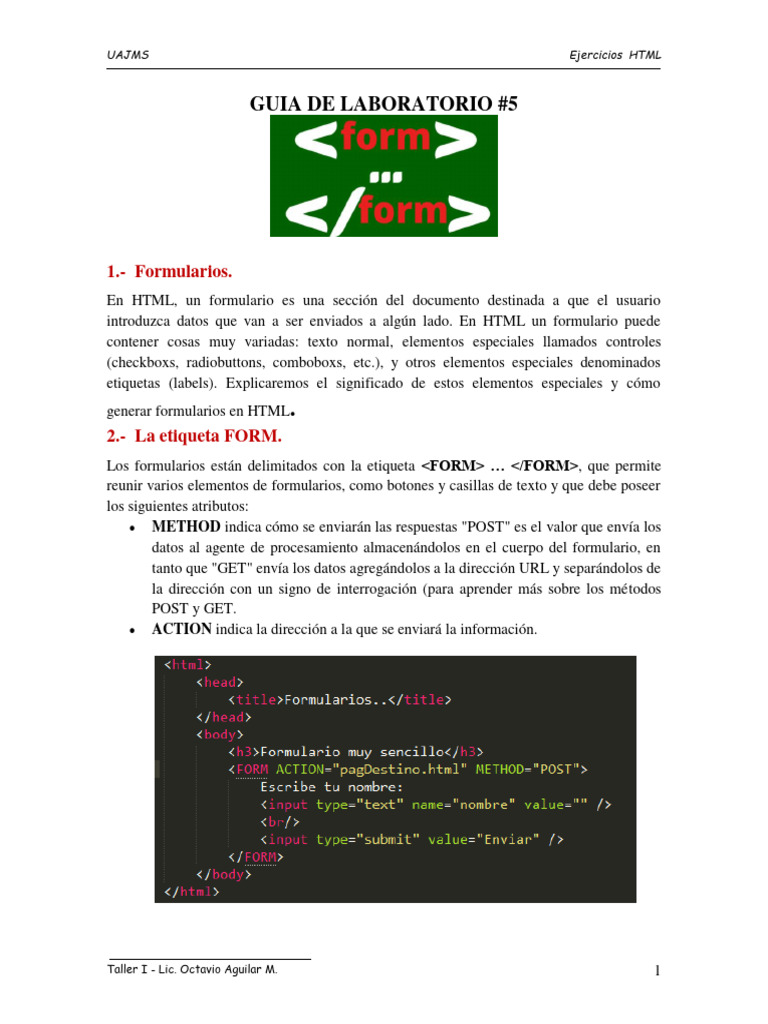 guia5 | PDF | HTML | Desarrollo de software