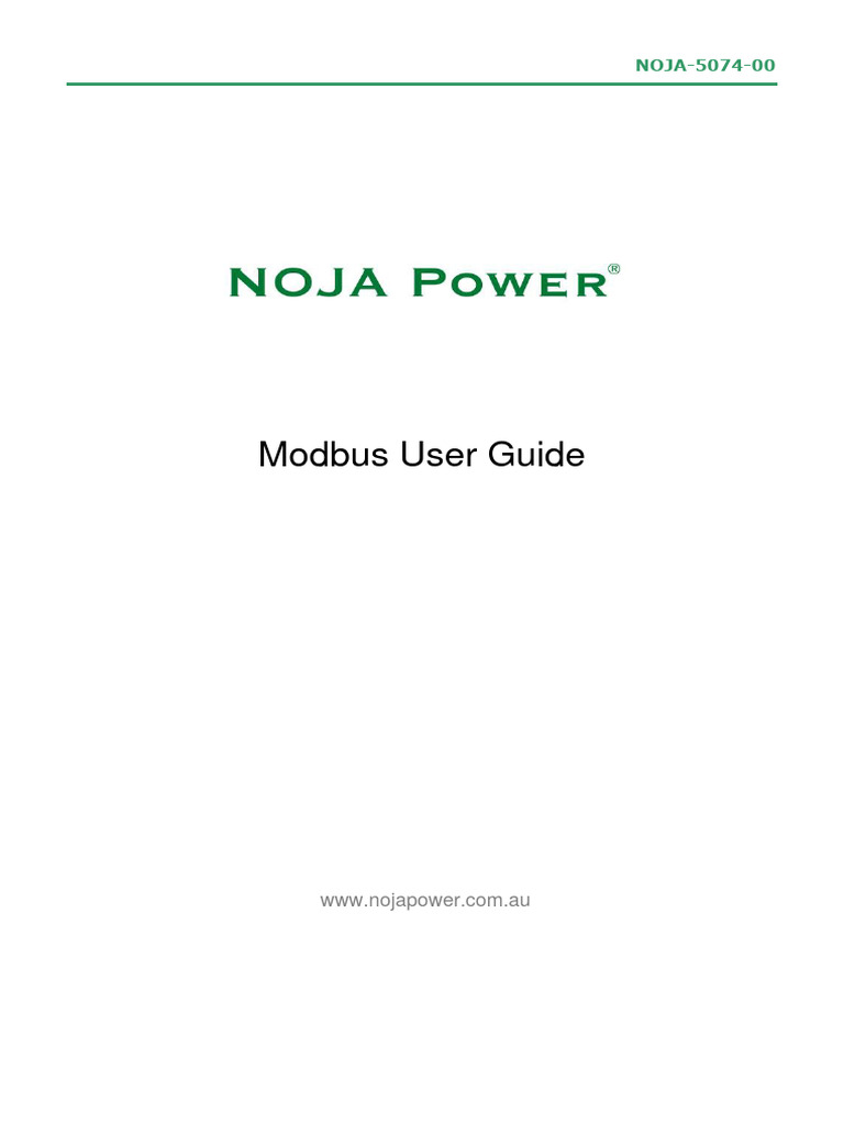 NOJA-5074-00 Modbus User Guide | PDF | Computing | Computer Engineering
