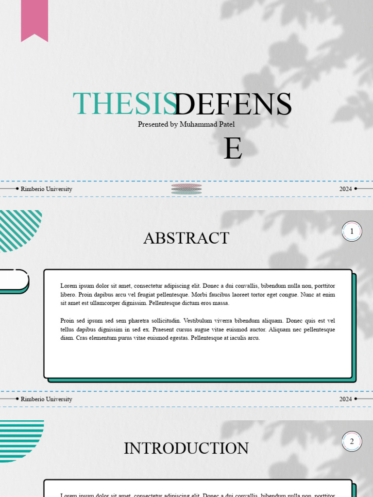 Tosca White Modern Professional Thesis Defense Presentation - 20240326 ...