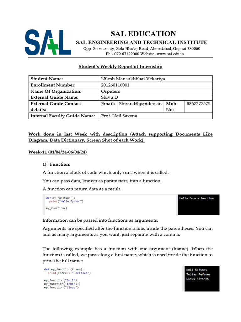 Weekly11 | PDF | Parameter (Computer Programming) | Computer Science
