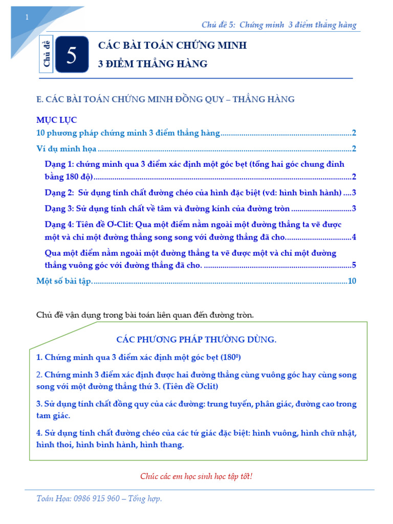 Cac Bai Toan Chung Minh Ba Diem Thang Hang | PDF