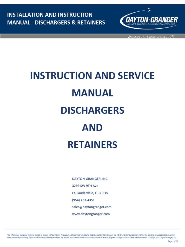 Dischargers_Retainers-ServiceManual | PDF | Rivet | Adhesive