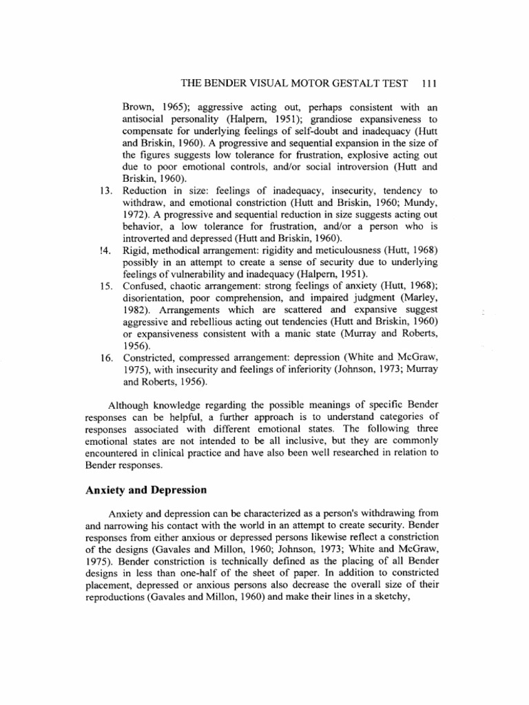 Bender Visual Motor Gestalt Test 02 | PDF