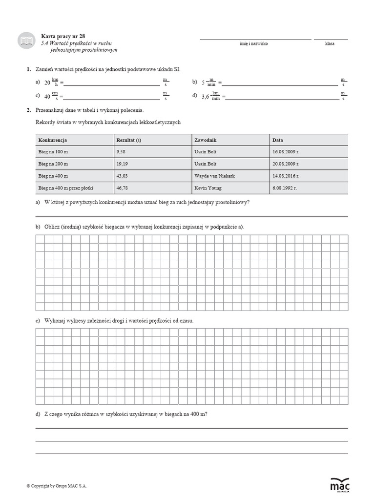 Fizyka Metodyka kl7 KP 28 | PDF