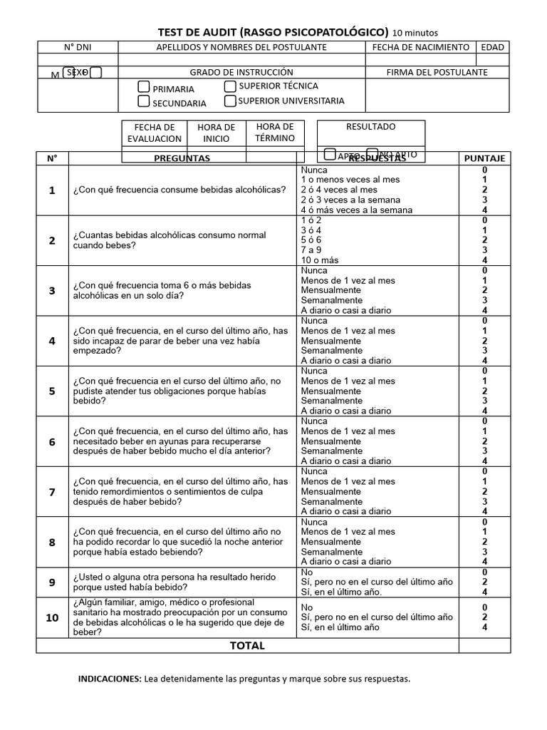 QM TEST DE AUDIT | PDF