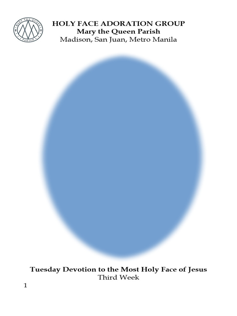Holy Face Adoration Devotion Guide | PDF | Indulgence | Mary, Mother Of ...