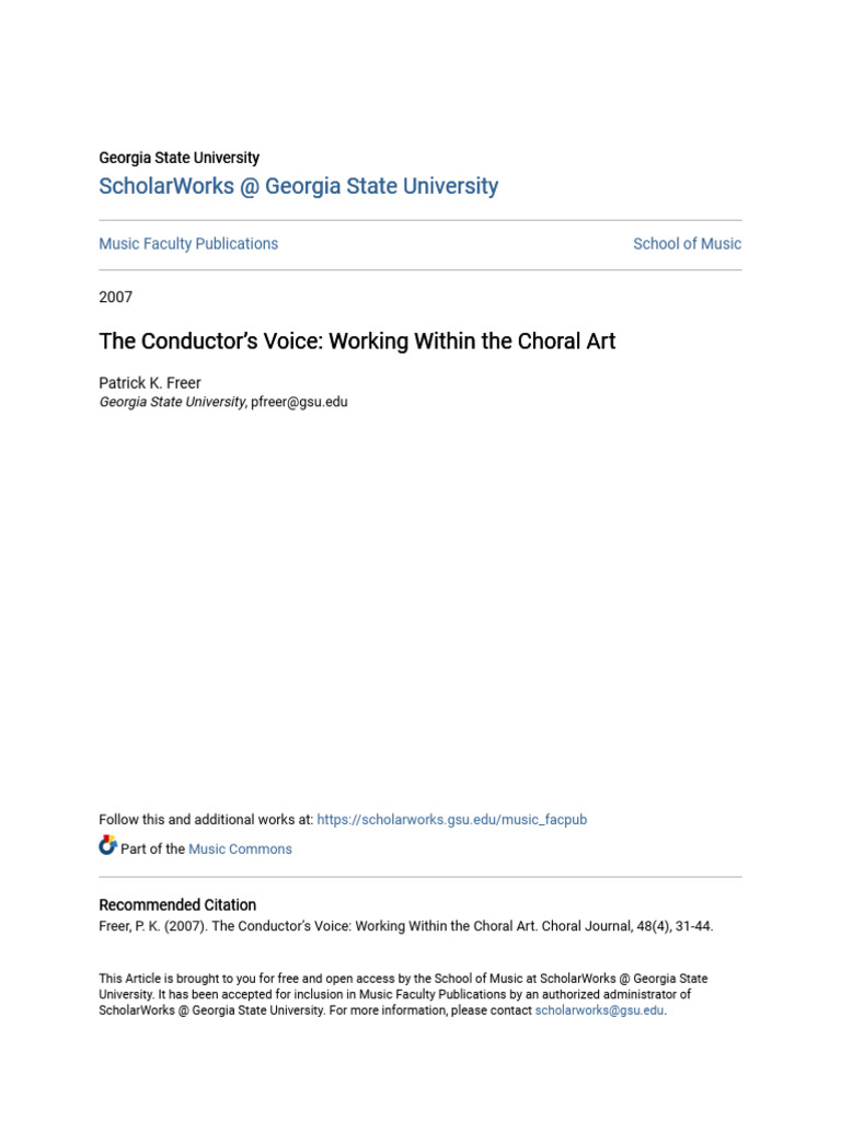 Conductor Insights on Choral Leadership | PDF | Conducting | Choir