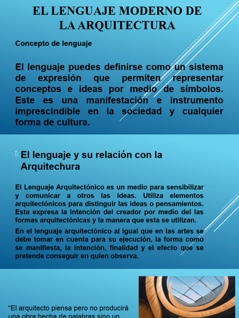El Lenguaje Moderno De La Arquitectura Pdf Comunicación Educación