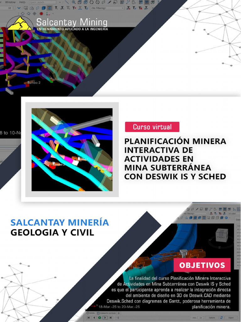 Planificación Minera Interactiva de Actividades en Mina Subterránea Con Deswik IS y Sched | PDF