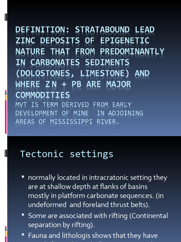 MVT Deposits | PDF | Geology | Earth Sciences