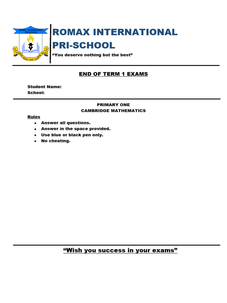 Primary One Math | PDF