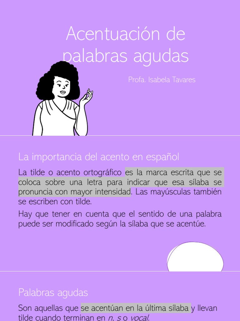 Acentuación de Palabras Agudas | PDF | Lingüística | Sintaxis