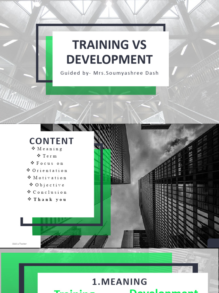 Training Vs Development | PDF | Motivational | Motivation