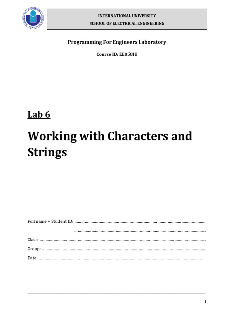 Lab6 | PDF | String (Computer Science) | Software Engineering